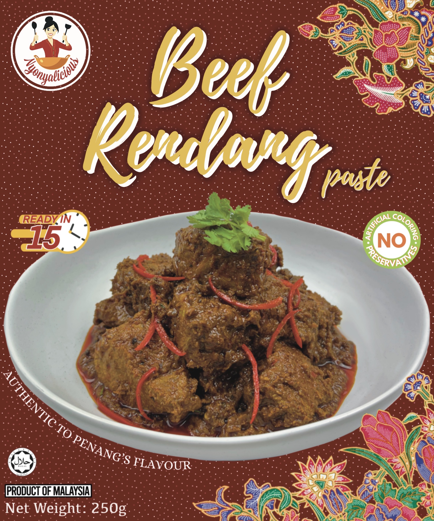 Nyonyalicious Beef Rendang Paste 250g – Nyonyalicious